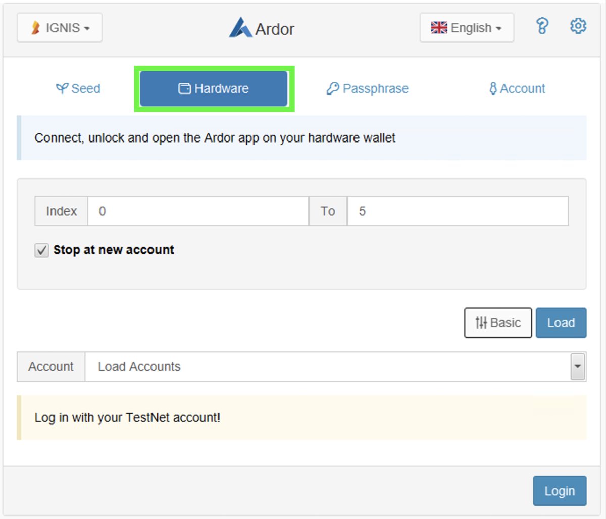 Connect a Ledger Hardware Device to your Ardor Wallet