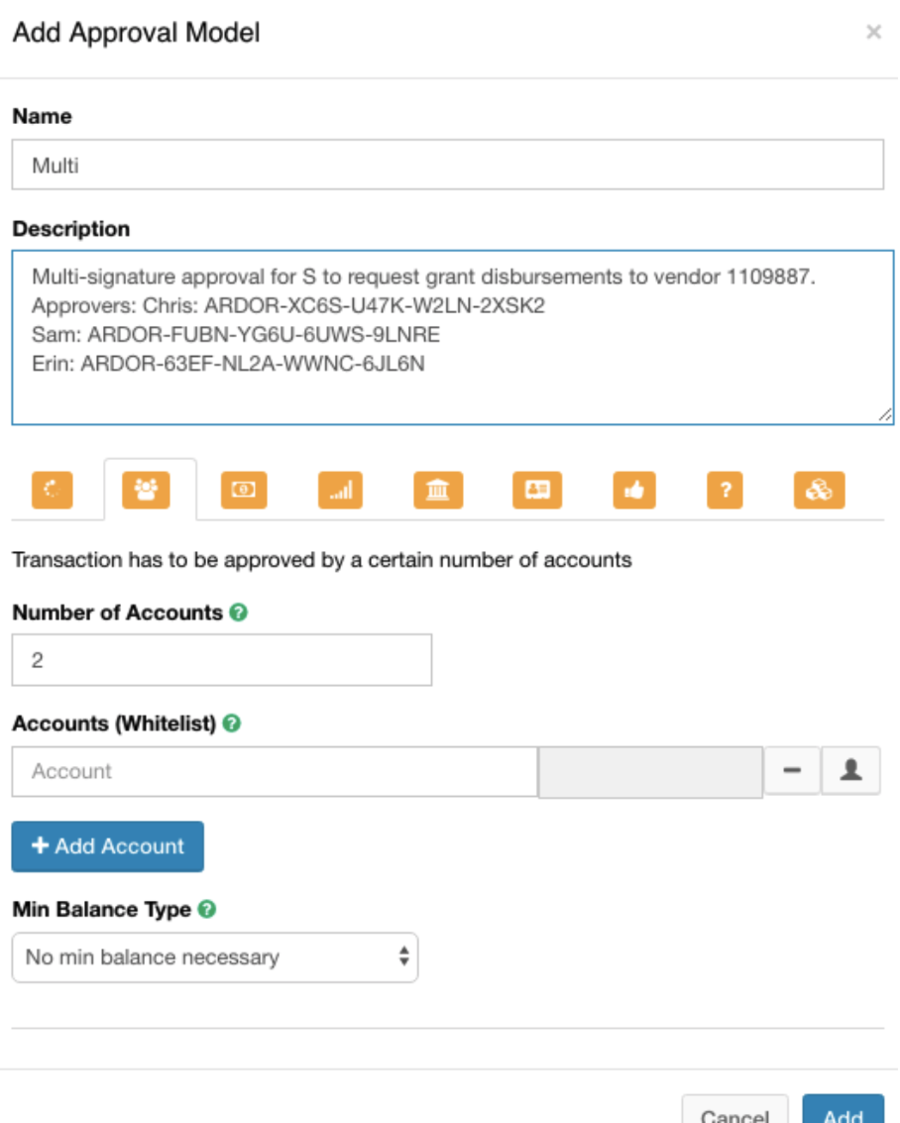 Ardor in Action: Emulating Multi-Signature Accounts on the Blockchain